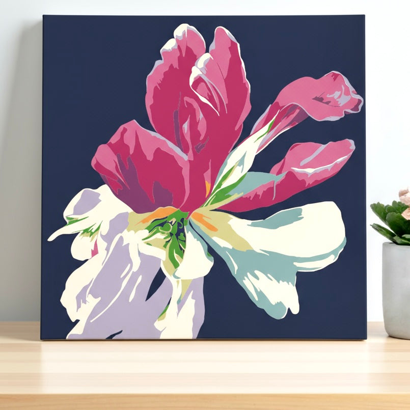Pintura Flor Abstracta | Pintura con números | Arte y Manualidades – El ...